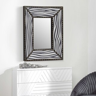 White Zebra Rectangle Decorative Wall Hanging Mirror - Bed Bath ...