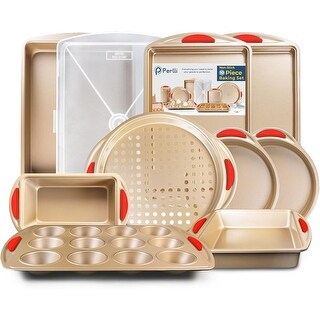 Nonstick Gold Steel Oven Bakeware Kitchen Set - Bed Bath & Beyond - 39874112