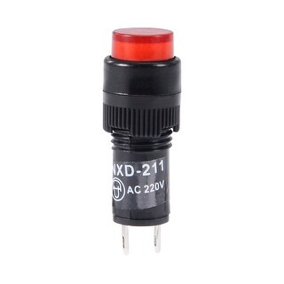 Indicator Lights AC 220V, NXD-211 Red Neon, Flush Panel Mount 2/5" 10mm ...