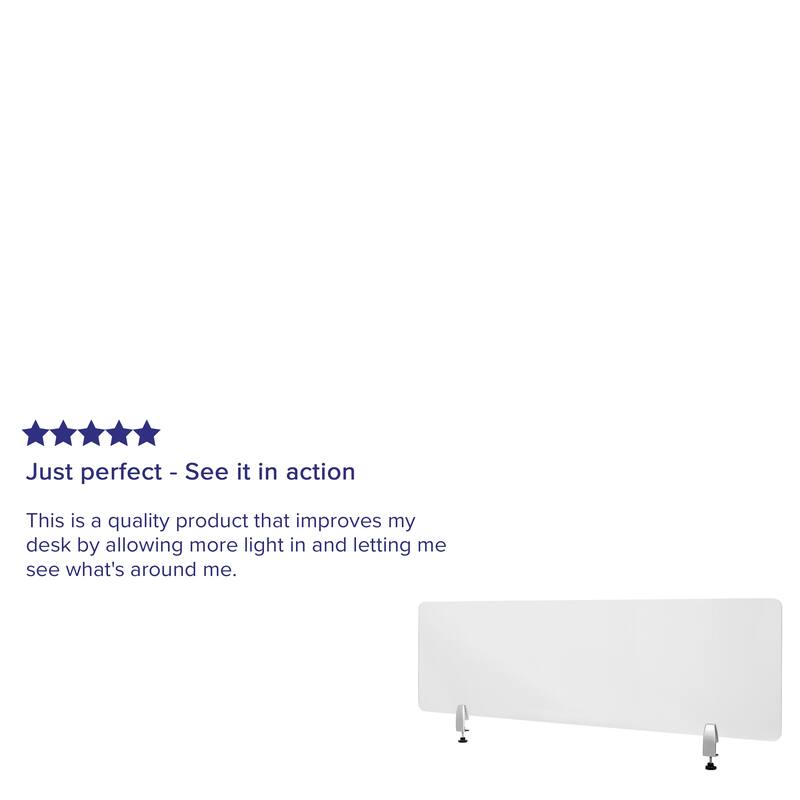 Clear Acrylic Desk Partition (Hardware Included) - Overstock - 33710670