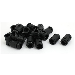 20 Pcs M18x1.5 PA Ripple Pipe Connector Joint Black for AD15.8 ...