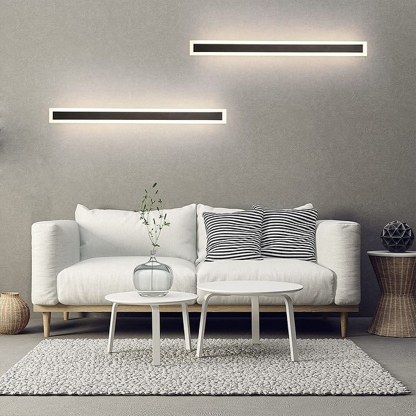 Outdoor Long Strip LED Wall Sconce, Wall Light Lamp White - On Sale ...