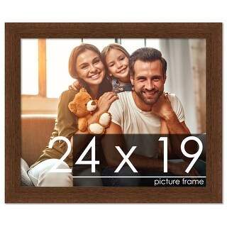 24x19 Traditional Walnut Complete Wood Picture Frame with UV Acrylic ...