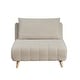 Upholstered Convertible Tri-Fold Chair with Pillow and Hideaway Legs ...