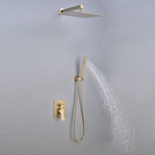 12" Luxury Single Handle Mixer Shower Combo Set - Bed Bath & Beyond ...