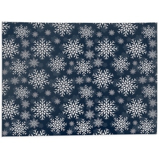 CHRISTMAS FLAKE BLUE Outdoor Mat By Kavka Designs - Bed Bath & Beyond ...