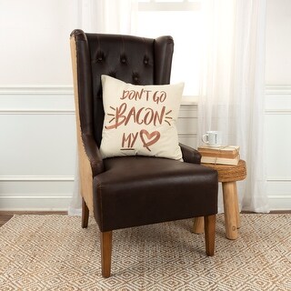 Rizzy Home Don't Go Bacon My Heart Throw Pillow - Bed Bath & Beyond ...