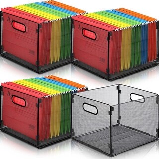 4 Pieces Hanging File Folder Organizer Mesh - Bed Bath & Beyond - 39427037