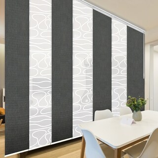 InStyleDesign 7-Panel Single Rail Panel Track Extendable 110"-153"W x ...