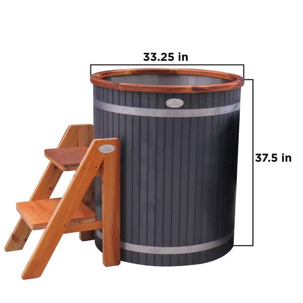 ALEKO Cold Therapy 1 Person Ice Bath 118 Gallon Cold Plunge 37.5H x 33 ...