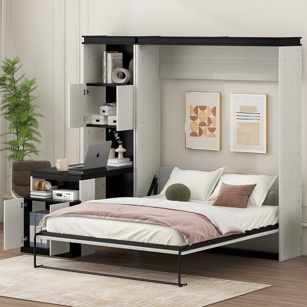 Desk converts to bed store
