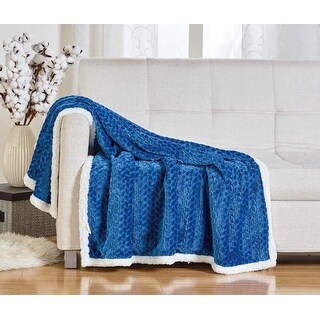 HomeEssentials Ultra Lush Heavy Sherpa Throw Blanket (50" x 60 ...