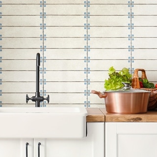 Merola Tile Crackle Cream Decor 2-7/8" x 11-7/8" Ceramic Wall Tile ...