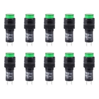 Indicator Lights DC 12V, Neon Bulb, Flush Panel Mount, 10Pcs - Bed Bath ...