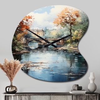 Designart - Beige Bridge Impressionist Waterscape An - Bridges Large ...
