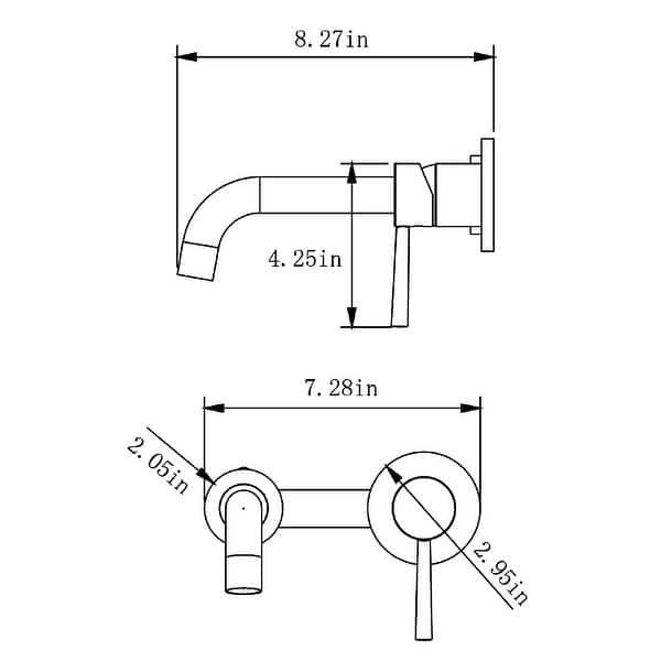 1-Handle 2-Hole Wall Mount Bathroom Sink Faucet Matte Black - Bed Bath ...