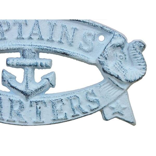 Antique White Captains Quarters Sign - Bed Bath & Beyond - 35571859