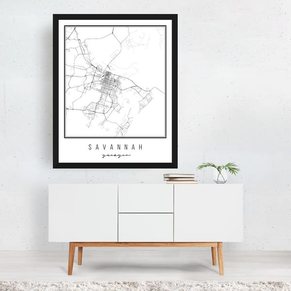 Georgia Savannah Savannah Georgia Street Map Maps Art Print/Poster ...