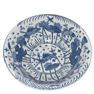 Blue & White Fish Bowl Large - 26x26x11 - Bed Bath & Beyond - 31279097