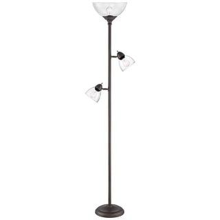 Rustic Farmhouse Floor Lamp 72" Tall Painted Bronze Side Lights - 12" x ...