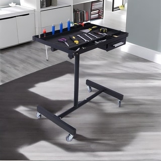 Adjustable Tear Down Work Table with Drawer and Swivel Casters - Bed ...