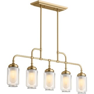 Kohler Lighting Artifacts 36" Wide 5 Light Linear Chandelier - Bed Bath ...