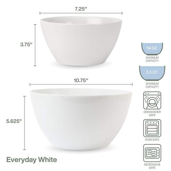 Everyday White Set of 2 Deep Serve Bowls - Bed Bath & Beyond - 40460120