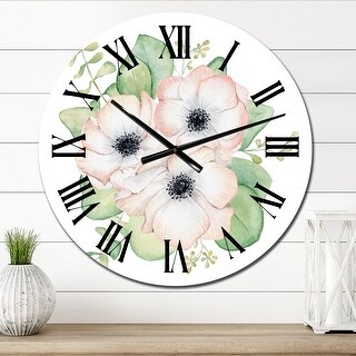 Designart 'Flowers And Eucalyptus Leaves Bouquet I' Traditional wall ...