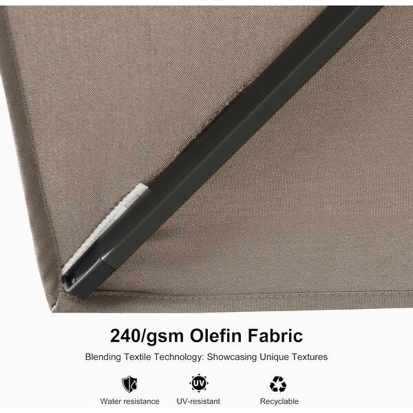 PURPLE LEAF 9 X 11.5 ft Olefin Fabric Patio Cantilever Umbrella with ...