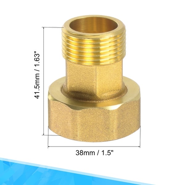 Brass Pipe Fitting Water Meter Coupling Connector Adapter - Gold - Bed ...