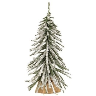 Flocked Mini Downswept Tree With Burlap Base 24" - Bed Bath & Beyond ...