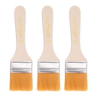 1.5" Width Small Paint Brush Nylon Bristle with Wood Handle Tool 3Pcs ...