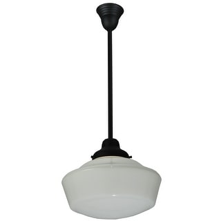 Meyda Tiffany 16" W Schoolhouse with Traditional Globe Pendant - Bed ...