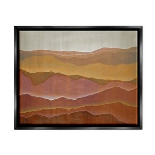 Stupell Warm Glowing Mountain Range Overlay Desert Landscape Floater ...