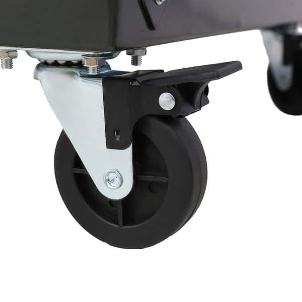 90 Parts Bin Shelving Storage Organizer with Locking Wheels for Garage ...