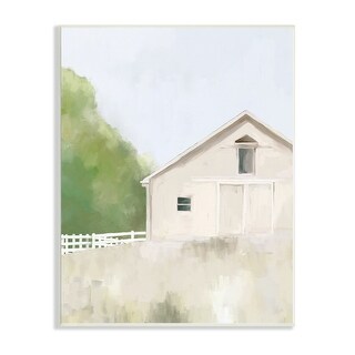 Stupell Abstract Country Field Fenced Farmland Barn Wood Wall Art ...