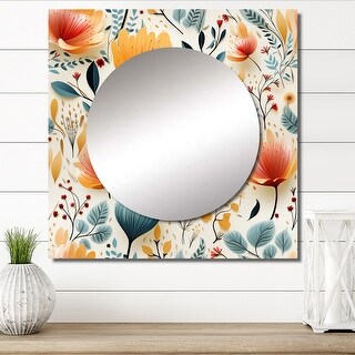 Designart "Botanical Pastel Color Flowers Composition III" Modern Wall ...
