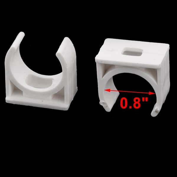 PVC U Shaped Water Supply Pipe Holder Stand Clamps 20mm Dia 25pcs ...