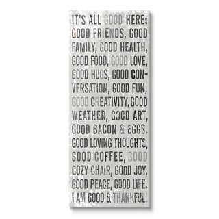 Stupell All Good Here Phrases Canvas Wall Art Design by Peter Horjus ...