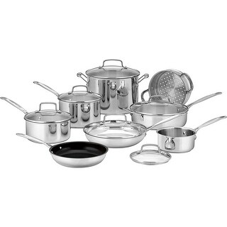 Cuisinart Chef's Classic Stainless 14-Piece Cookware Set - Bed Bath ...