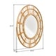 Zen Radiance Round Rattan Boho Wall Mirror - 27.5"H x 27.5"W x 0.75"D ...