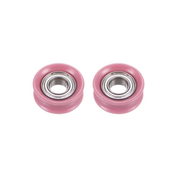 2pcs Guide Pulley Wheel Deep Groove Pulley Bearing, Red - Bed Bath ...