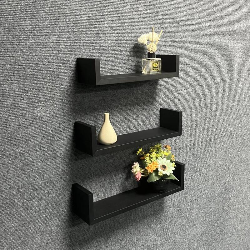 Floating 'U' Wall Shelves (Set of 3) - On Sale - Overstock - 37065337