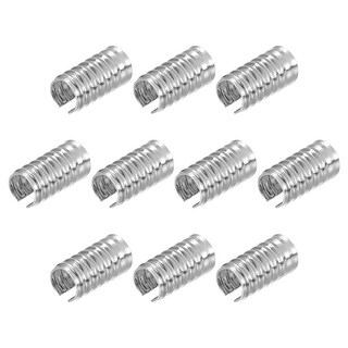 Leather Rope Crimp Clips, Foldable Cylindrical Cord End for DIY Crafts ...