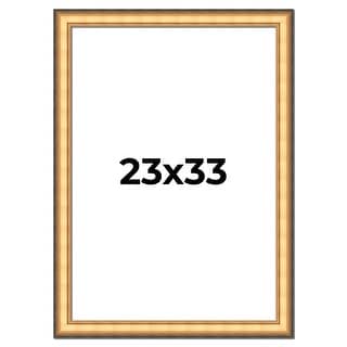23x33 Frame Gold Plein Aire Solid Wood Picture Frame Width 2 Inches ...