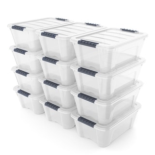 12 Pack Latch Stack Storage Box Tubs Bins Latches Handles - Bed Bath ...