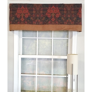 RLF Home Espadas Banded Valance - Bed Bath & Beyond - 42858613