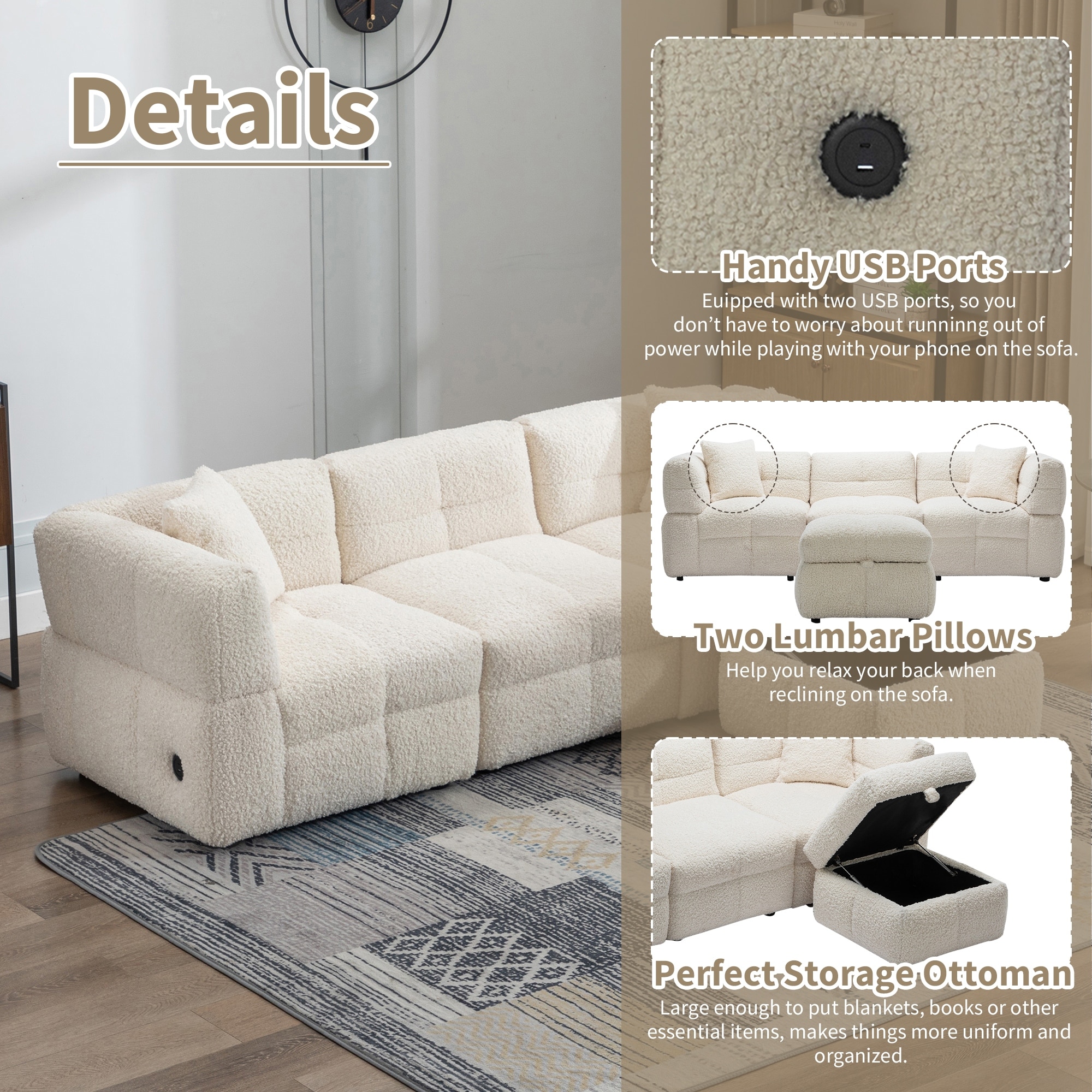 Cream Sectional Sofas - Bed Bath & Beyond