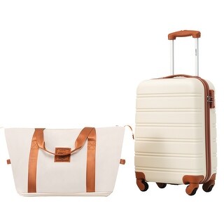 Expandable Hardshell 20-Inch Luggage + Travel Bag Spinner Suitcase with ...