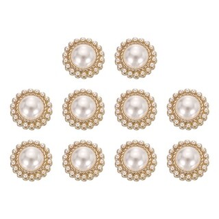 Faux Pearl Buttons Plastic Round Sewing Button Craft Fastener for Coats ...